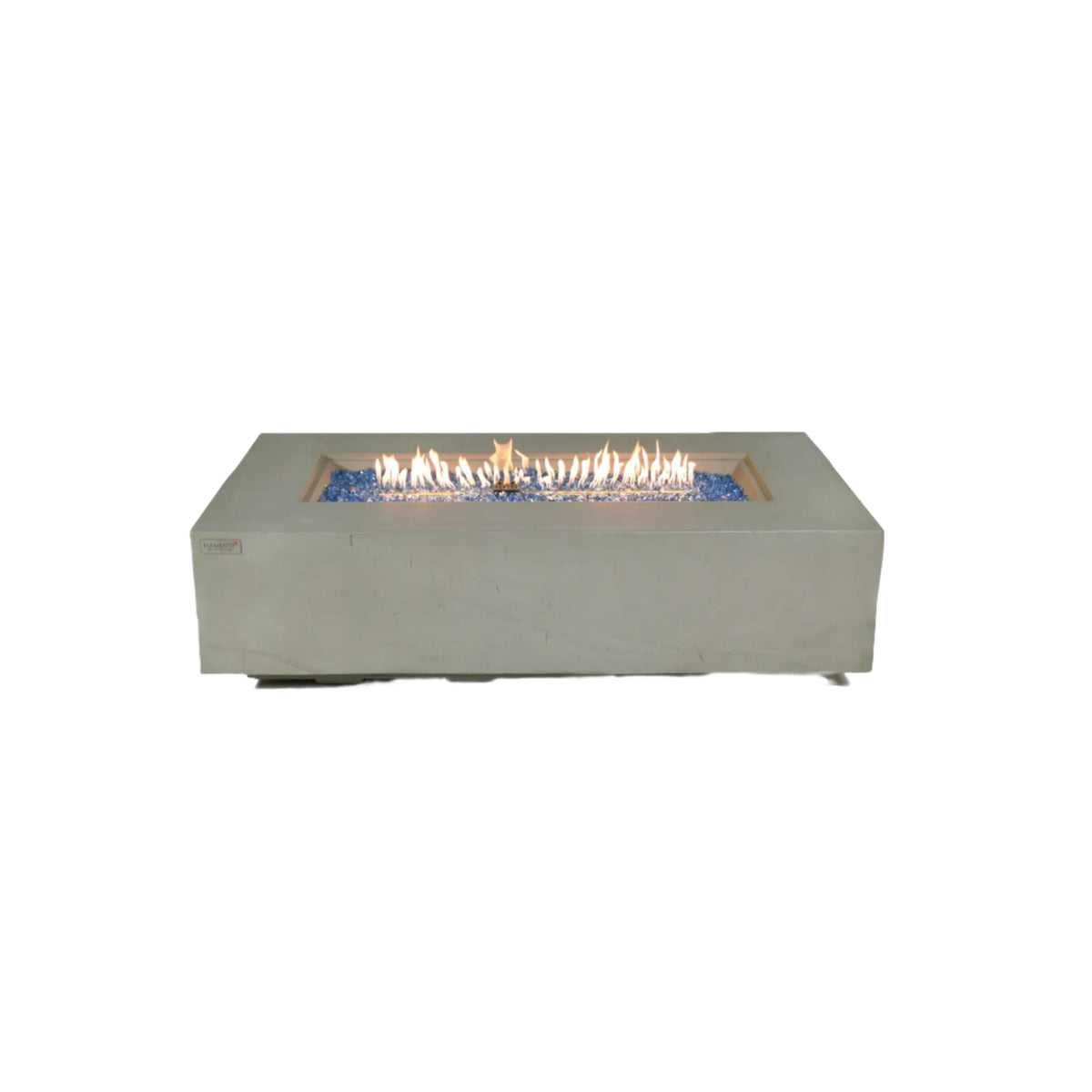 ELEMENTI PLUS METEORA 56 Inch Rectangular Concrete Space Gray Fire Tab ...