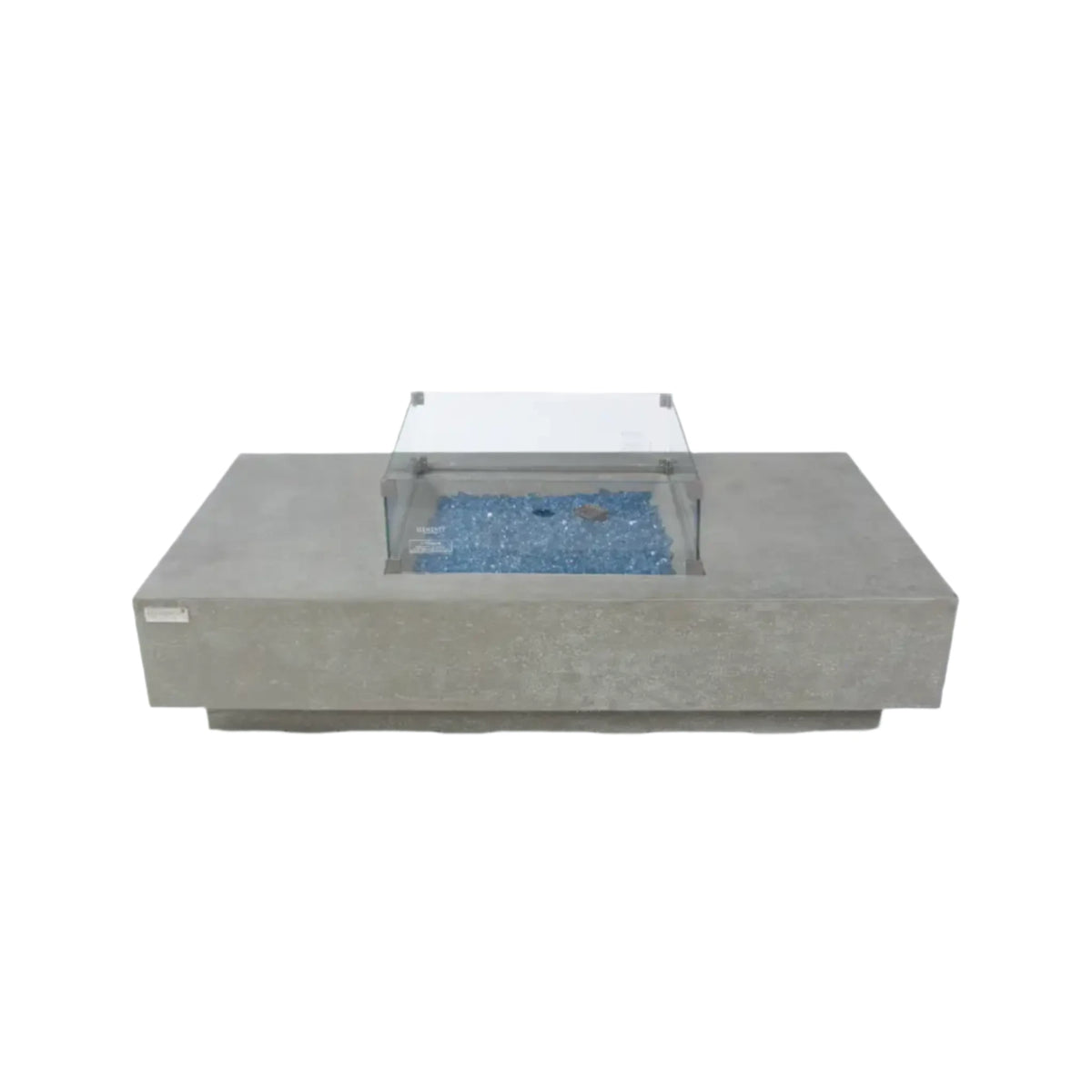 ELEMENTI PLUS RIVIERA Rectangle Light Gray Fire Table OFG415LG ...