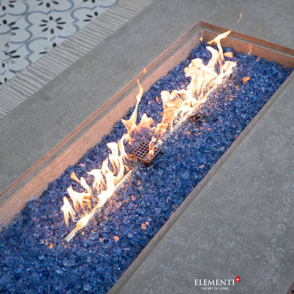 ELEMENTI PLUS RIVIERA Rectangle Light Gray Fire Table OFG415LG ...